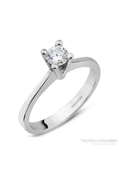 Goldstore 0.25 Ct F Color (Nadir Beyaz) Pırlanta Tektaş Yüzük Drs39775 Goldstore 0.25 Ct F Color (Nadir Beyaz) Pırlanta Tektaş Yüzük Drs39775