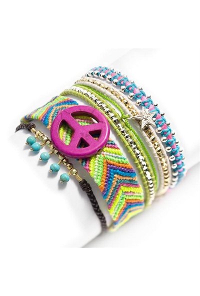 Betico Fashion Renkli Doğal Taşlardan El Yapımı Dolama Bileklik Betico Fashion Renkli Doğal Taşlardan El Yapımı Dolama Bileklik