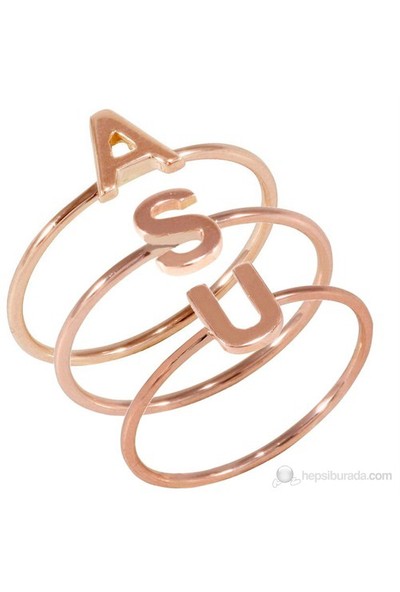 Goldstore 14 Ayar Altın Harf Yüzük PNJ27841