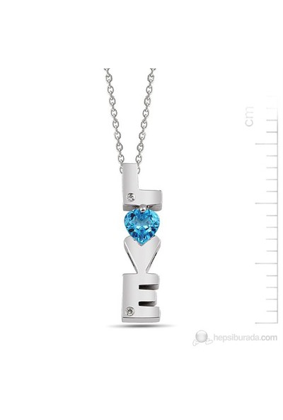 Bella Gloria Altın Kaplamalı Mavi Topaz  Bella Gloria Altın Kaplamalı Mavi Topaz