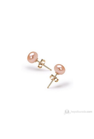 Goldstore 14 Ayar Altın 7 Mm Pembe İnci Küpe Pje17697 Goldstore 14 Ayar Altın 7 Mm Pembe İnci Küpe Pje17697