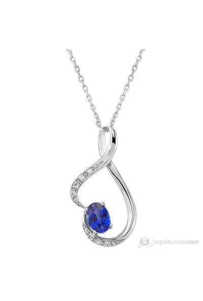 Gizzaro 0.07 Karat Pırlanta 0.98 Karat Safir Pırlanta Safir KolyeGMY076 Gizzaro 0.07 Karat Pırlanta 0.98 Karat Safir Pırlanta Safir KolyeGMY076