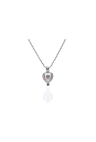 Vip İnci Pırlanta Taşlı İstiridye İnci Kolye