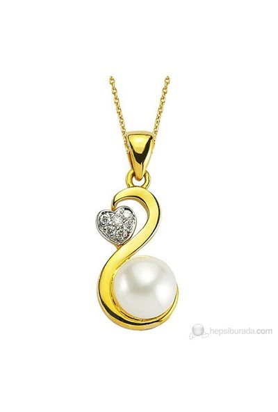 Goldstore 14 Ayar Altın 0.04 Ct Pırlanta İnci Kalp Kolye Pjp9683 Goldstore 14 Ayar Altın 0.04 Ct Pırlanta İnci Kalp Kolye Pjp9683