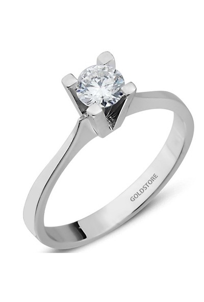 Goldstore 18 Ayar Altın 0.30 Ct Pırlanta Tek Taş Yüzük Drs39131 Goldstore 18 Ayar Altın 0.30 Ct Pırlanta Tek Taş Yüzük Drs39131