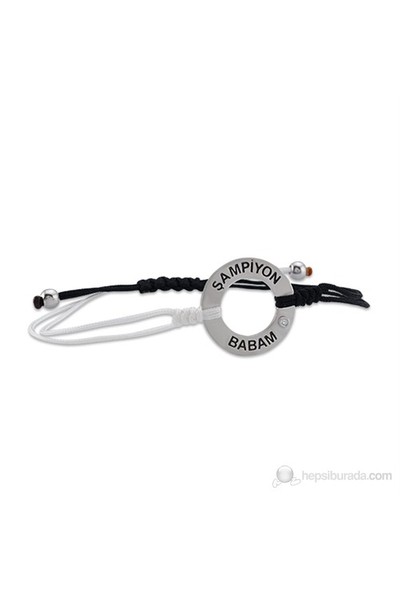 D Diamond Siyah-Beyaz Şampiyon Babam Pırlantalı Bileklik D Diamond Siyah-Beyaz Şampiyon Babam Pırlantalı Bileklik