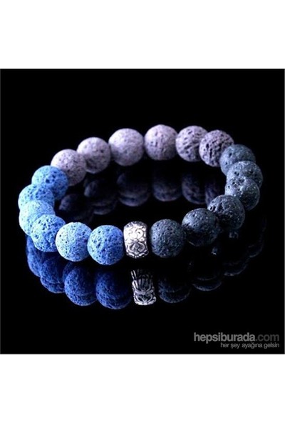 Takıcadde Renkli Lav Taşı Doğal Taş Bileklik