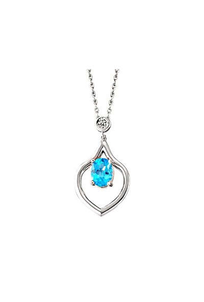 Gizzaro Mavi Topaz Pırlanta Kolye gmy048 Gizzaro Mavi Topaz Pırlanta Kolye gmy048