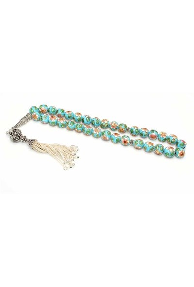 Nusret Takı Mineli Toplu Gümüş Timsah Desenli İmameli Tesbih Nusret Takı Mineli Toplu Gümüş Timsah Desenli İmameli Tesbih