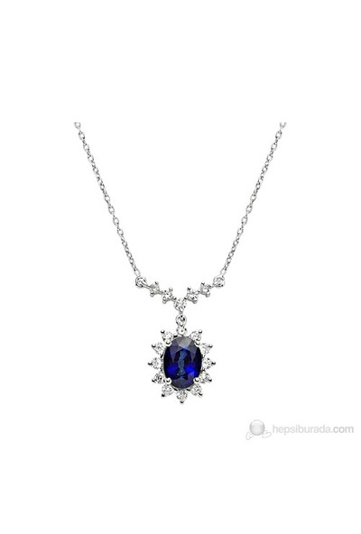 Gizzaro 0.39 Karat Pırlanta 1.39 Karat Safir Pırlanta Safir KolyeGZKL118 Gizzaro 0.39 Karat Pırlanta 1.39 Karat Safir Pırlanta Safir KolyeGZKL118