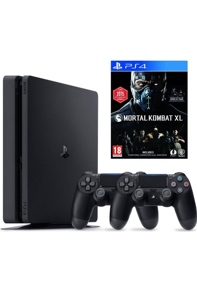 Sony Ps4 Slim 1TB Konsol + 2. Kol + Mortal Kombat XL-Türkçe Menü