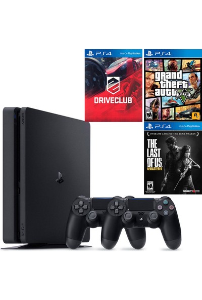 Sony Ps4 Slim 1TB (Pal) + Gta 5 + Driveclub + The Last Of Us + 2. Kol