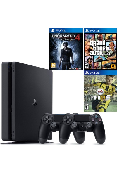 Sony Ps4 Slim 1TB Konsol + 3 Adet Oyun + 2. Ps4 V2 Kol Sony Ps4 Slim 1TB Konsol + 3 Adet Oyun + 2. Ps4 V2 Kol
