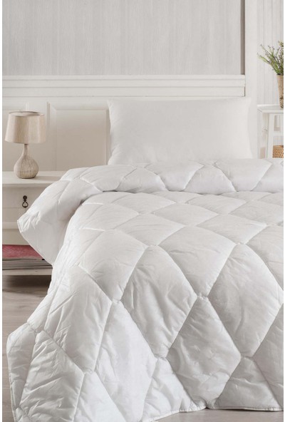 Tela Yorgan 135x200 Tek Kişilik DüzBoya Beyaz