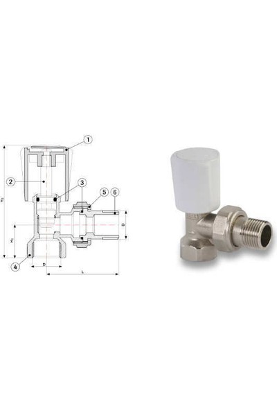 1/2 Köşe Radyatör Vanası