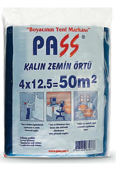 Kalın Koruma Örtü Naylon 50 m2 (4 mt x 12.5 mt)