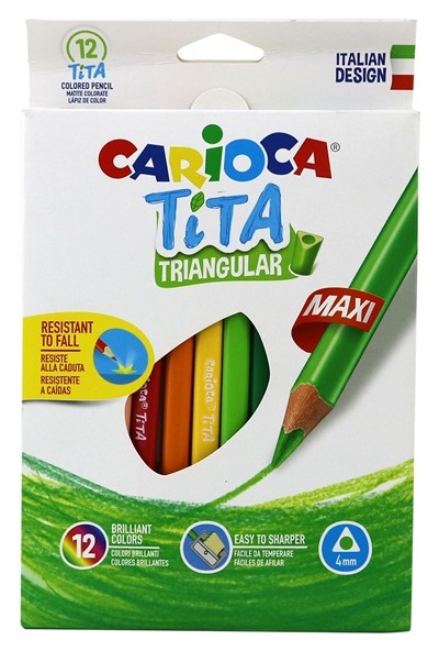 Carıoca Tıta 12 Renk Üçgen Kuru Boya 42791