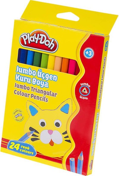 Play-Doh 24 Renk Jumbo Üçgen Kuruboya Ku021 Play-Doh 24 Renk Jumbo Üçgen Kuruboya Ku021