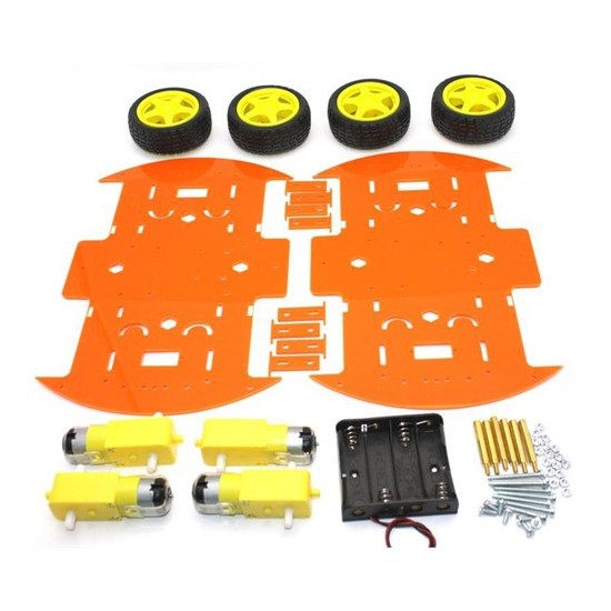 Robotus Robomod 4Wd Mobil Robot Kiti - Turuncu Fiyatı