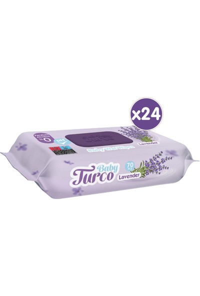 Baby Turco Lavanta Kokulu Islak Bebek Havlusu 24 x 70 Yaprak