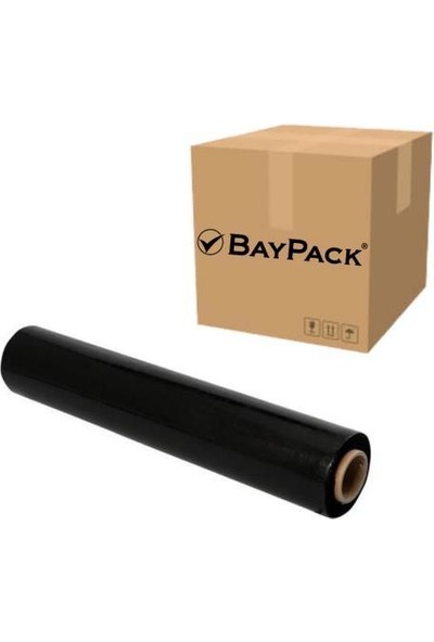 Baypack Siyah Palet Streç 23 Mikron 50 Cm x 100 mt (1 Koli 6 Adet) Baypack Siyah Palet Streç 23 Mikron 50 Cm x 100 mt (1 Koli 6 Adet)