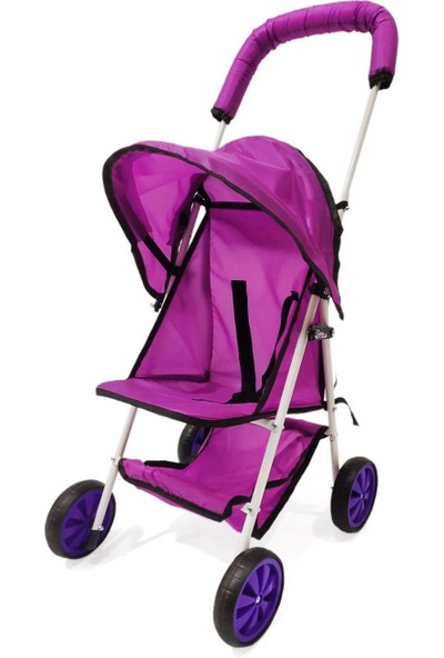 Neşeli Oyuncak Oyuncak Metal Bebek Arabası Puset Mor
