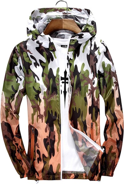 Cikrilan Erkek Kapuşonlu İnce Ceket Mont (Yurt Dışından)