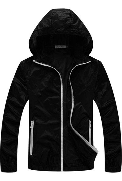 Cikrilan Erkek Kapuşonlu İnce Ceket Mont (Yurt Dışından)