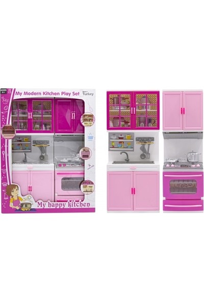 Mbois My Happy Bebeksiz 2'li Oyuncak Fırın Lavabo Mutfak Seti