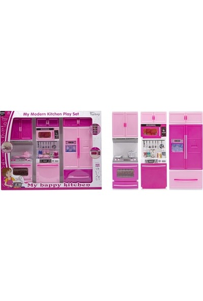 Mbois My Happy Bebeksiz 3'lü Oyuncak Mutfak Dolap Seti Mbois My Happy Bebeksiz 3'lü Oyuncak Mutfak Dolap Seti