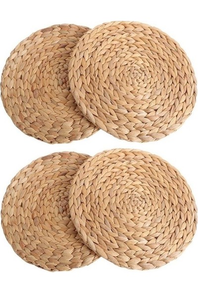 Morponi Amerikan Servis Hasır Supla Örme Bambu 6 Adet 35 cm