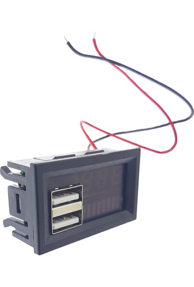 Özentek Dijital Akü Ölçer- Çift USB Cep Şarj Aleti - 12V-5V Dönüştürücü