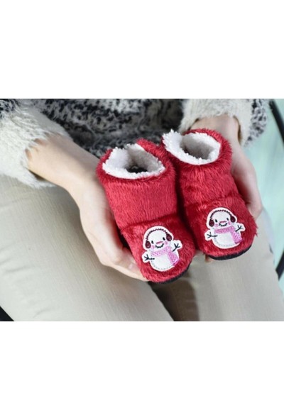 Bonito Kız Çocuk Peluş Polar Panduf Ev Botu