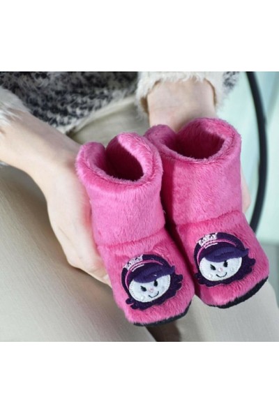 Bonito Kız Çocuk Peluş Polar Panduf Ev Botu