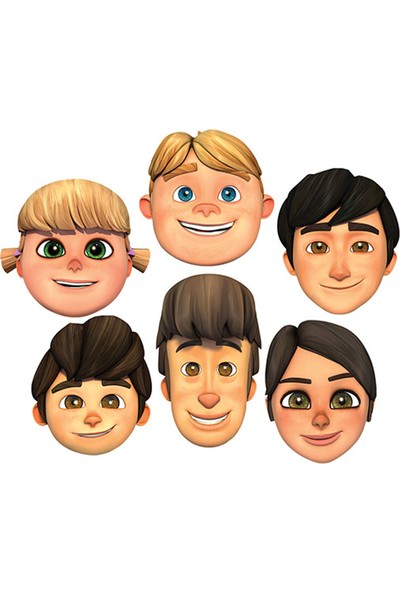 Eminönü Toptancı Rafadan Tayfa Temalı Maske - 6 Adet