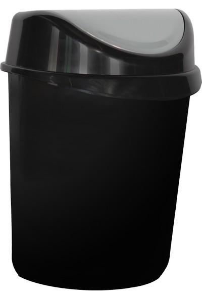 Provide Plastik Çöp Kovası 20 Lt. Sallanır Kapaklı (Siyah)