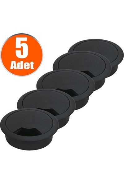 Badem10 Masa Üstü Kablo Kanalı Deliği Kapağı Siyah Masa Kapağı 6 cm (5 Adet) Badem10 Masa Üstü Kablo Kanalı Deliği Kapağı Siyah Masa Kapağı 6 cm (5 Adet)