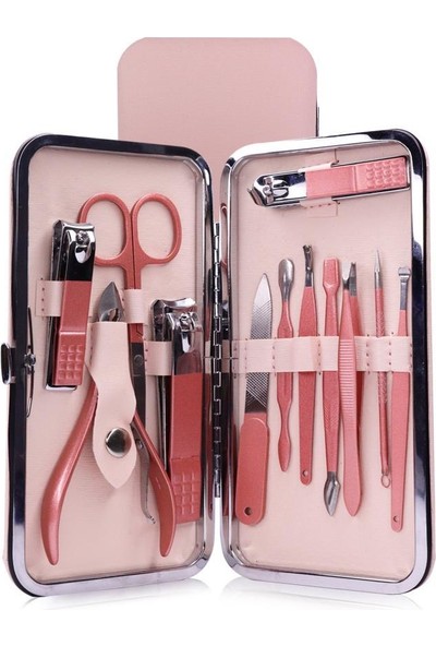 Mujgan Deri Bej Çantalı Pembe Çelik Manikür Seti 12 Parça Mujgan Deri Bej Çantalı Pembe Çelik Manikür Seti 12 Parça