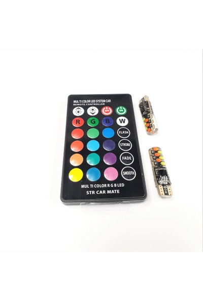 Carub Ampül 12V T10 Çakarlı Kumandalı 16 Renk