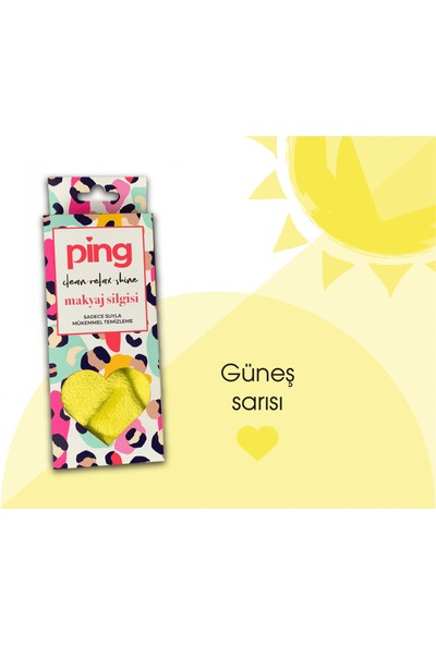 Ping Makyaj Silgisi - Güneş Sarısı Ping Makyaj Silgisi - Güneş Sarısı