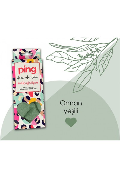 Ping Makyaj Silgisi - Orman Yeşili Ping Makyaj Silgisi - Orman Yeşili