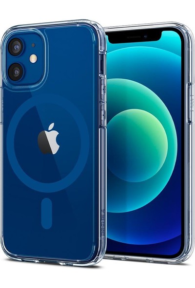 Spigen Apple iPhone 12 / iPhone 12 Pro Kılıf Ultra Hybrid Mag (MagSafe Uyumlu) Blue - ACS02627 Spigen Apple iPhone 12 / iPhone 12 Pro Kılıf Ultra Hybrid Mag (MagSafe Uyumlu) Blue - ACS02627