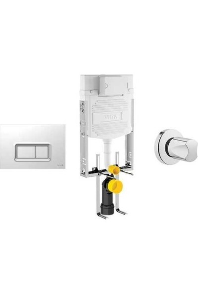 Vitra Gömme Rezervuar 3'lü Set ( Gömme Rez.+Buton+Stop Valfi) Vitra Gömme Rezervuar 3'lü Set ( Gömme Rez.+Buton+Stop Valfi)
