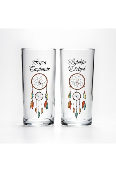 Keyifli Kadeh Boho Dream Catcher2'li Kadeh Set Keyifli Kadeh Boho Dream Catcher2'li Kadeh Set