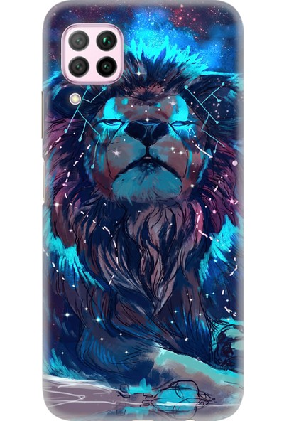 Pickcase Huawei P40 Lite Kılıf Hd Baskılı Kılıf - Neon Aslan