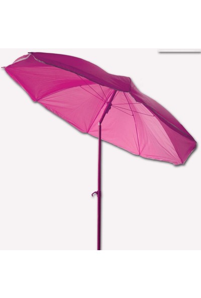 Nettekacmaz 180 cm Polyester Örtülü Balkon Bahçe Teras Plaj Şemsiyesi Fuşya