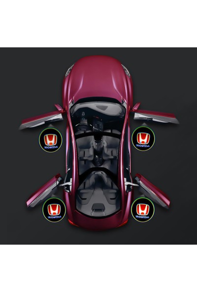 Waxen Honda Kapı Altı Pilli LED Logo Hd Lens Karanlık ve Mesafe Sensörlü LED Işıklı Lamba Waxen Honda Kapı Altı Pilli LED Logo Hd Lens Karanlık ve Mesafe Sensörlü LED Işıklı Lamba