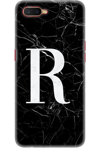 Pickcase Oppo RX17 Neo Kılıf Hd Baskılı Kılıf - Siyah Mermer Desenli R Harfi Pickcase Oppo RX17 Neo Kılıf Hd Baskılı Kılıf - Siyah Mermer Desenli R Harfi