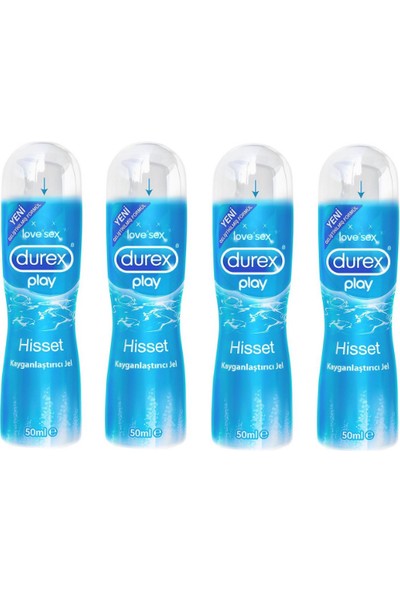 Durex Su Bazlı 50 ml Kayganlaştırıcı Jel X4 Adet