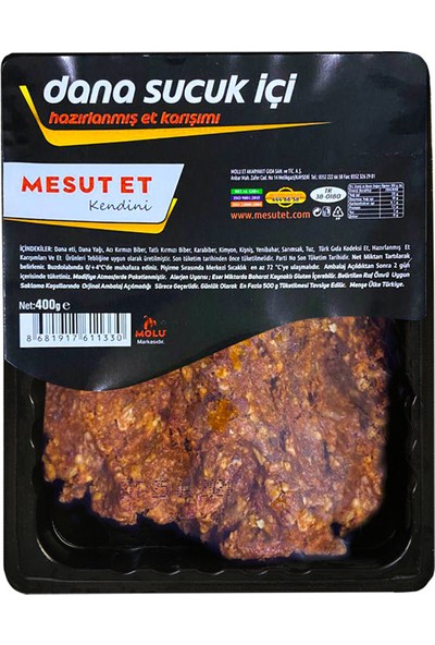 Molu Et Molu Anadolu Usulü Dana Sucuk Içi 400 gr